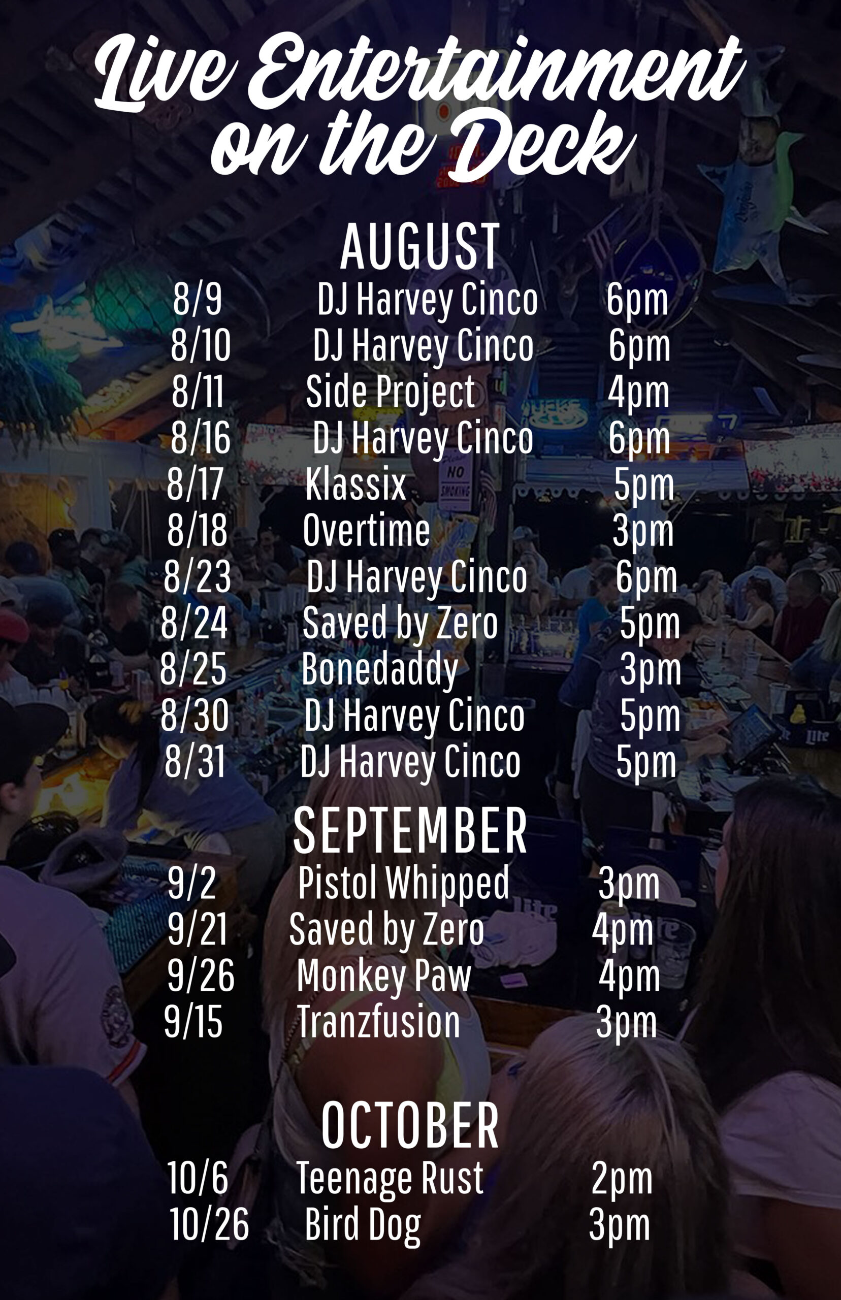 Live Music Bayfront Ocean City | MR Ducks