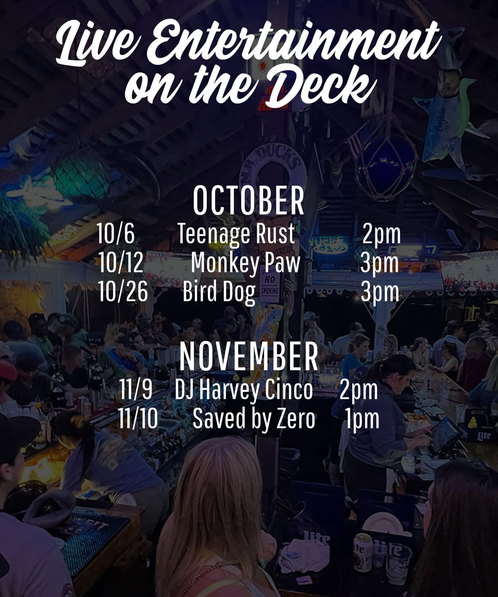 Live Music Bayfront Ocean City | MR Ducks